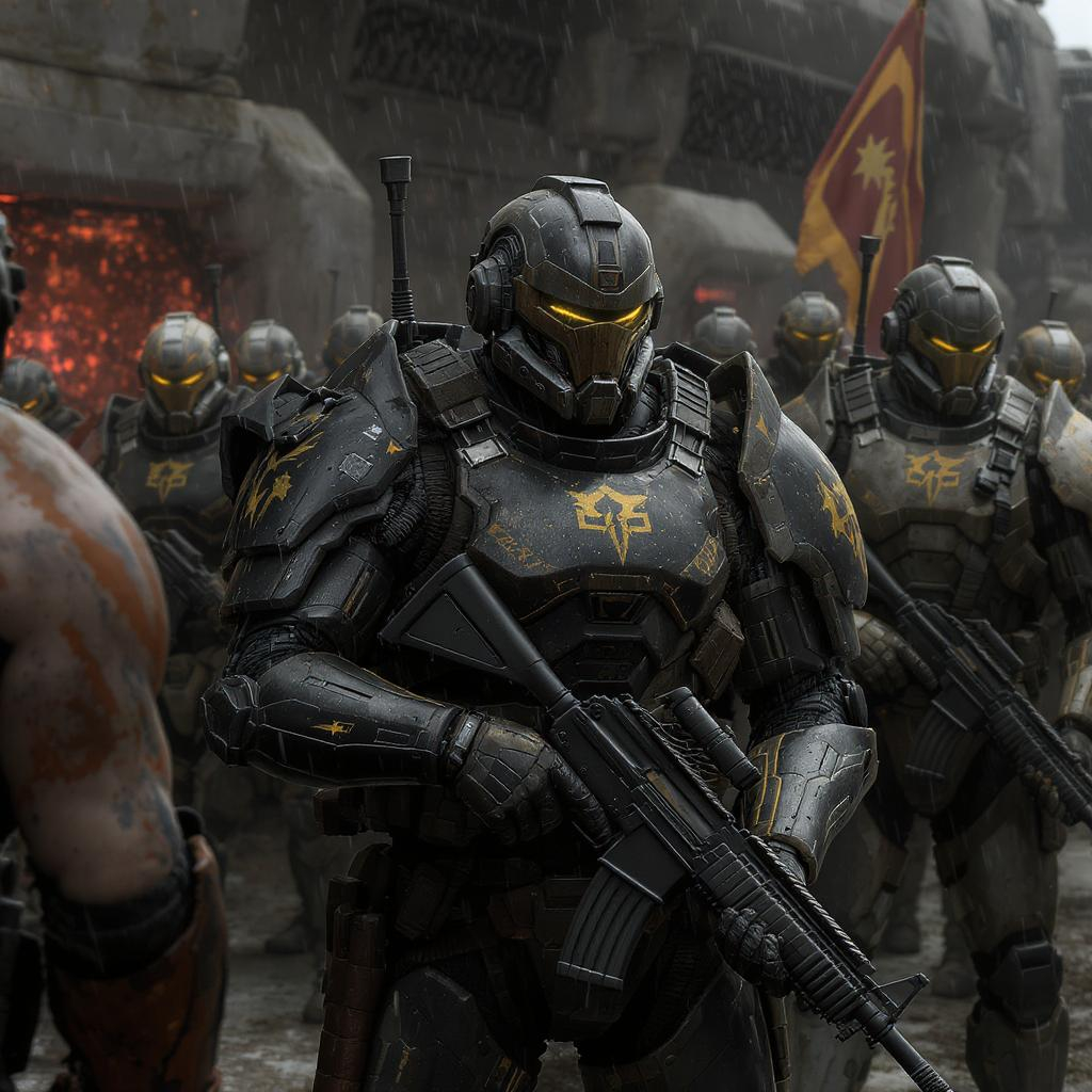 Sci-fi futuristic military faction troops armor
