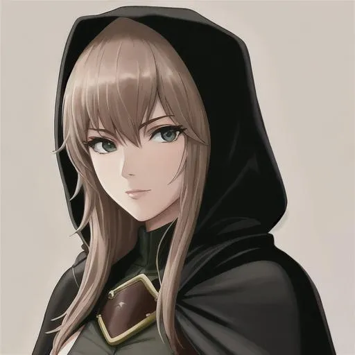 dnd, rogue, portrait, female, wearing full robes, le...