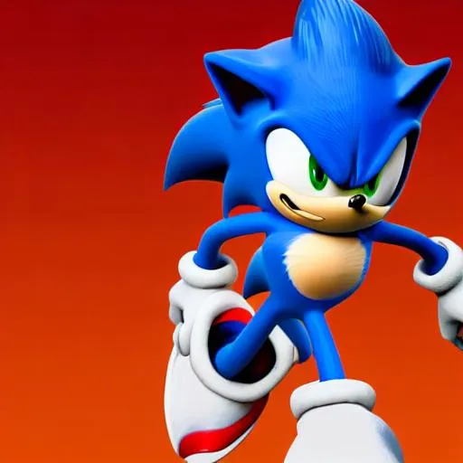 sonic the hedgehog bodybuilder, character portrait,... | OpenArt