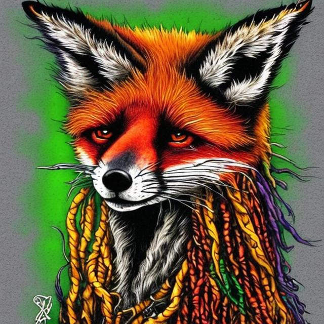 Rasta stoner fox | OpenArt