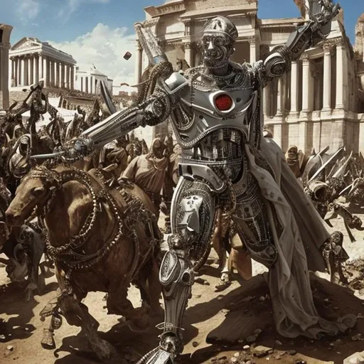 Jesus’s revenge on Rome as cyborg | OpenArt