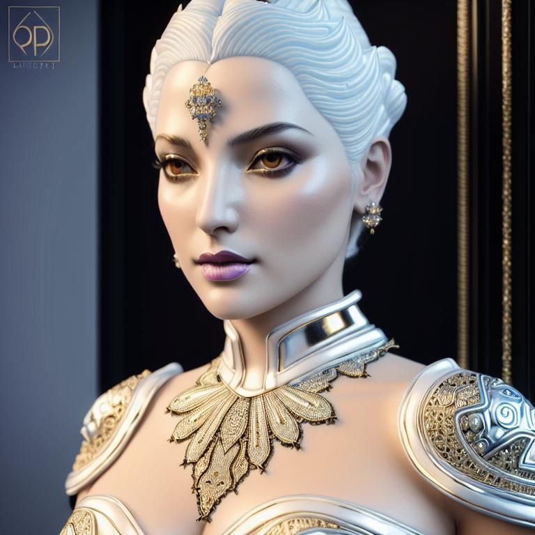 gorgeous glamorous woman, symmetrical face, white c... | OpenArt