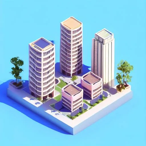 Tiny cute isometric city building, soft smooth light... | OpenArt
