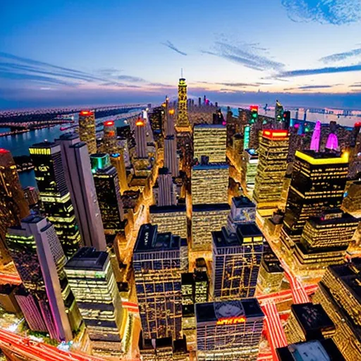 An amazing Big City, Creating Dazzling Energy, Full... | OpenArt