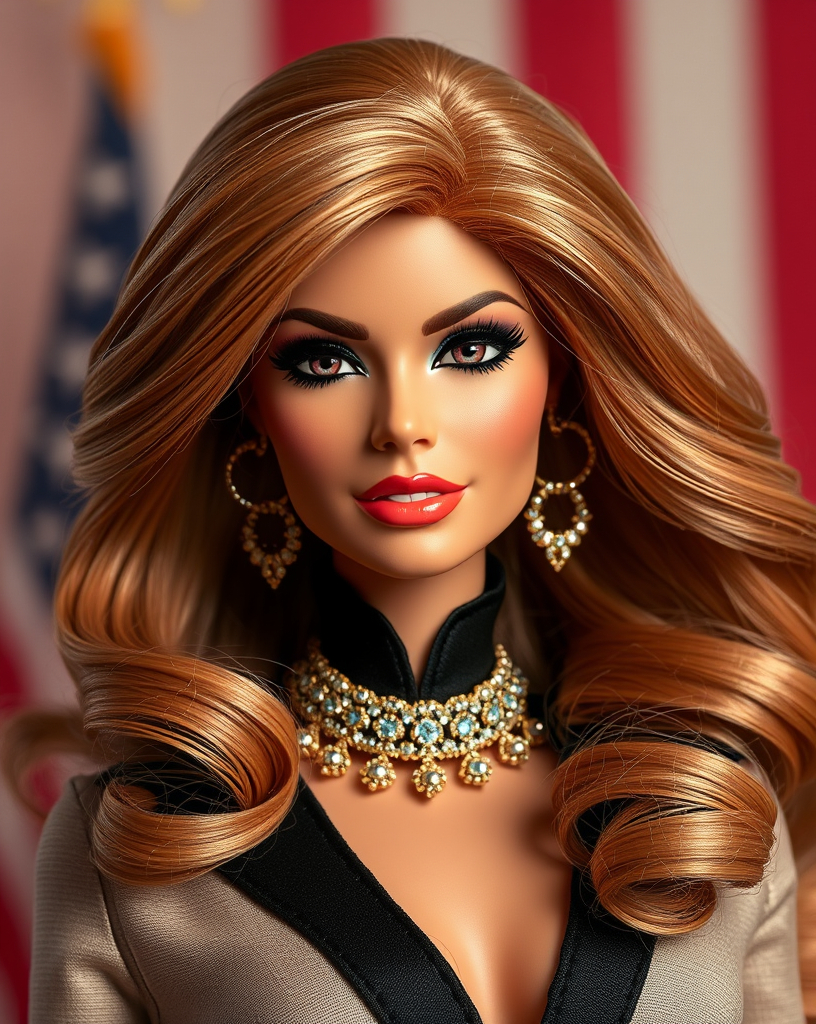 Melania Trump as the most evil Barbie Doll in the world