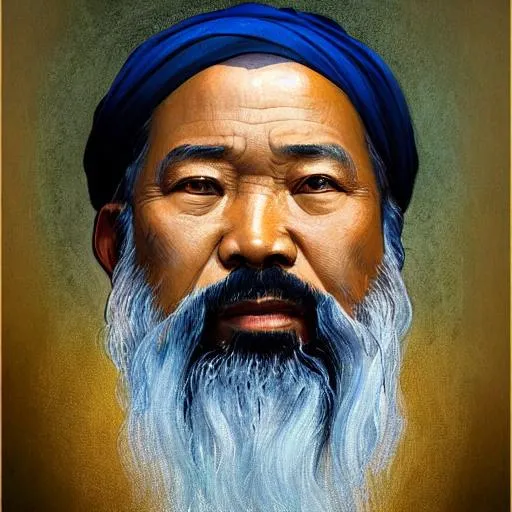 portrait of prophet, asian eyes, dark skinned, a wis... | OpenArt