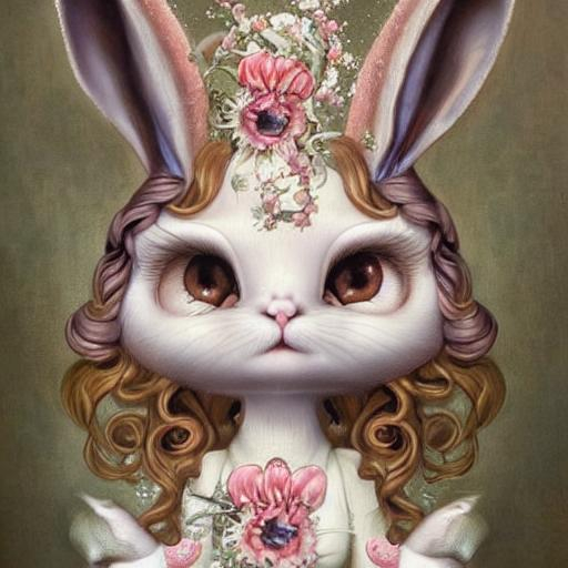 A Well-Dressed Bunny by Mark Ryden, Dominic Murphy a... | OpenArt