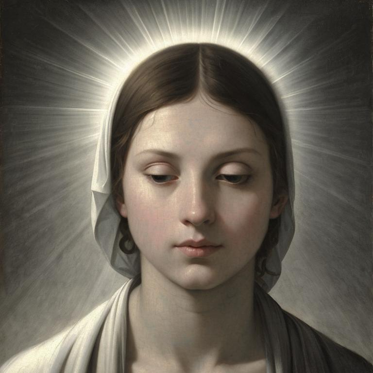 painting portrait of a person with a bright light be... | OpenArt