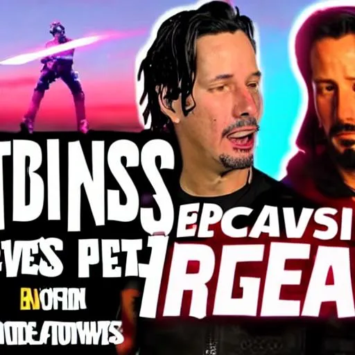 travis scott and keanu reeves concert fortnite edp44... | OpenArt