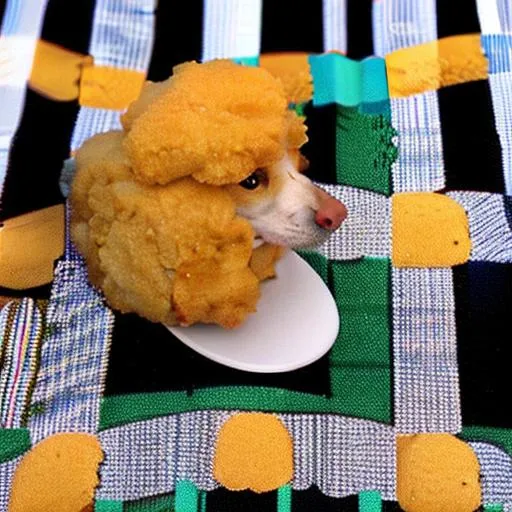 chicken nugget dog | OpenArt