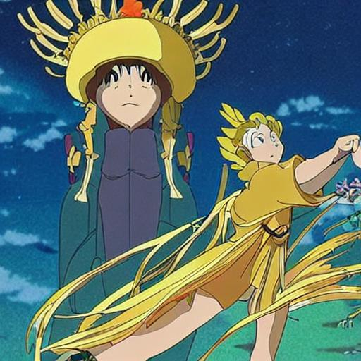 The golden empress ascends illustrated in studio ghi... | OpenArt