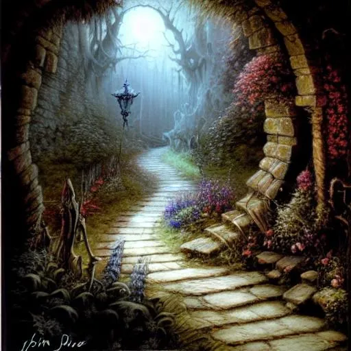 John Blanche fantasy dark path