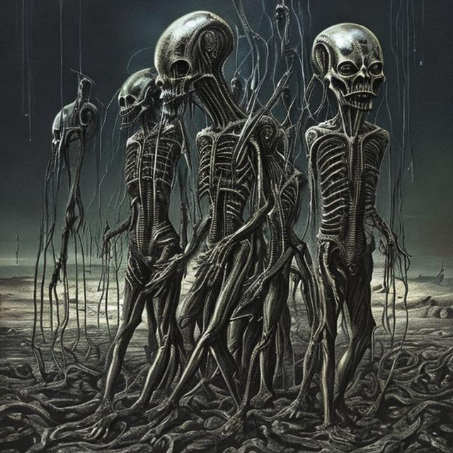 Dark surrealism human torture aliens | OpenArt