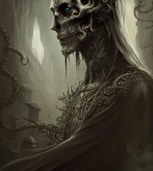 Portrait of a mysterious male Spirit of Death who ap... | OpenArt