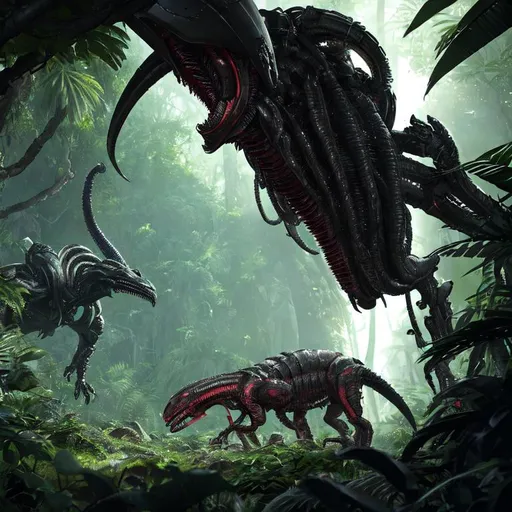 xenomorph vs predator yajuta in the jungle, unreal e... | OpenArt