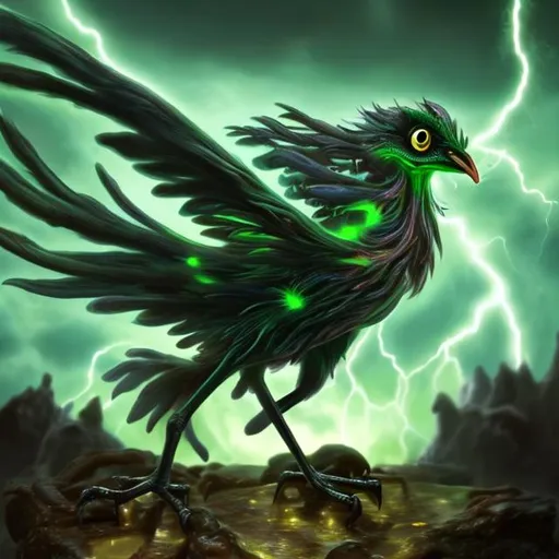 DND like lighting green goo skinny chicken with lots... | OpenArt