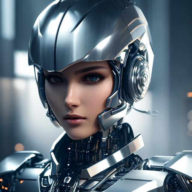 Mechanical , android humanoid, 3D, Full HD render