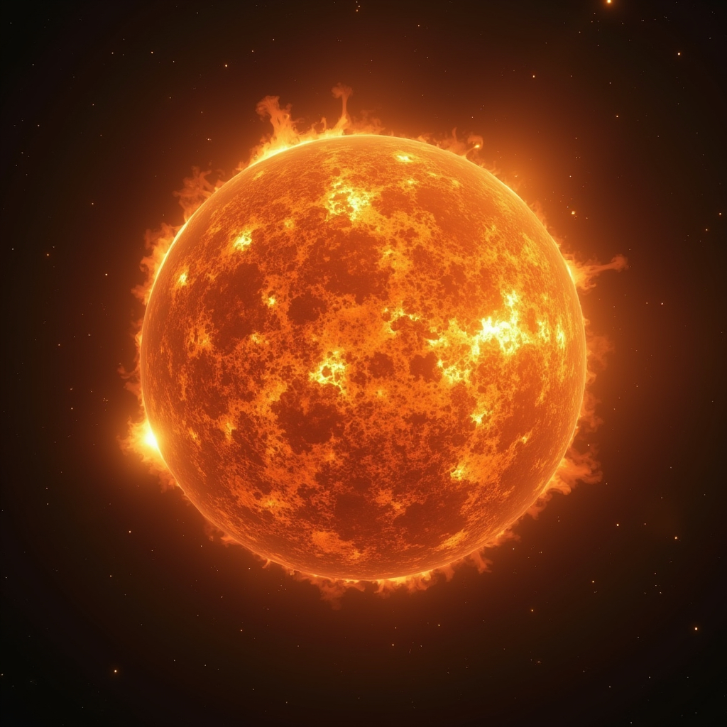 Can you create a realistic image of a sun?
