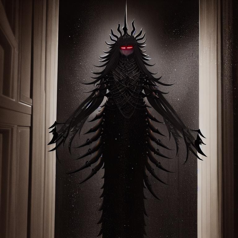 black smoke-like creatures with humanoid shape and m...