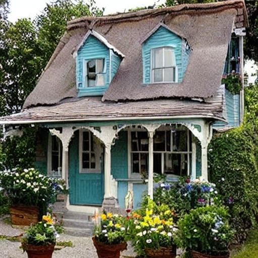cute cottage house pretty | OpenArt