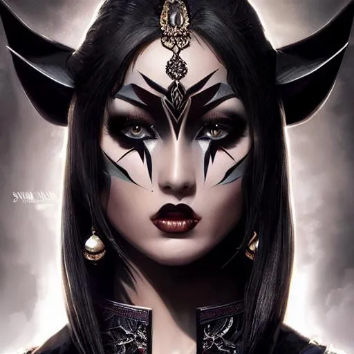 Hela from Helheim, half-decayed, half-alive, face is... | OpenArt