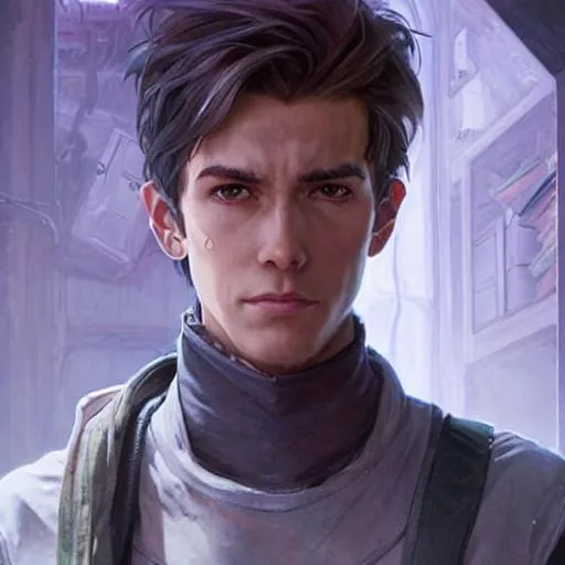 realistic portrait of a dnd male of 20 years old, D&...