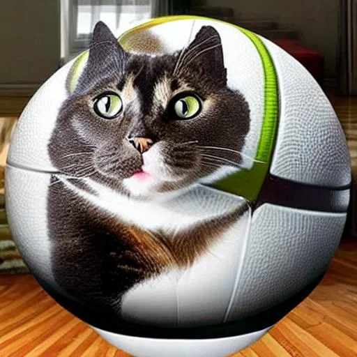 4d, hyper realistic, cat, cat playing basketball, ba... | OpenArt