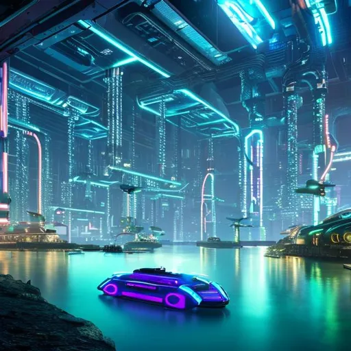 Under World Cyber Punk City With Submarine Cars Ever Openart