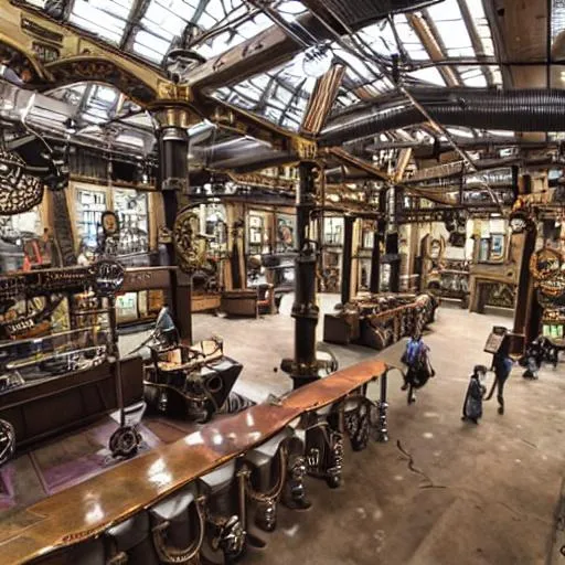 steampunk trading floor | OpenArt