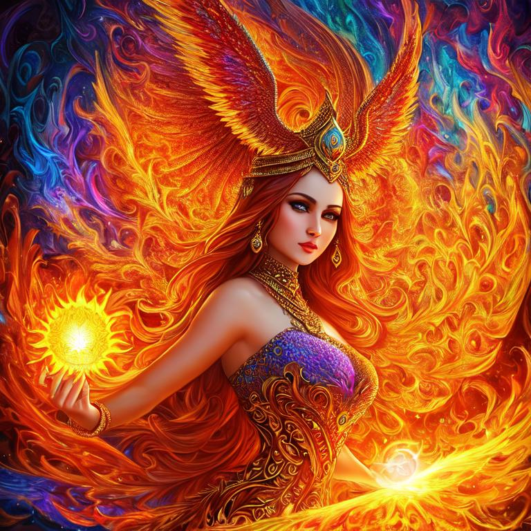 full color julia clusters fractal in voronoi backgro...