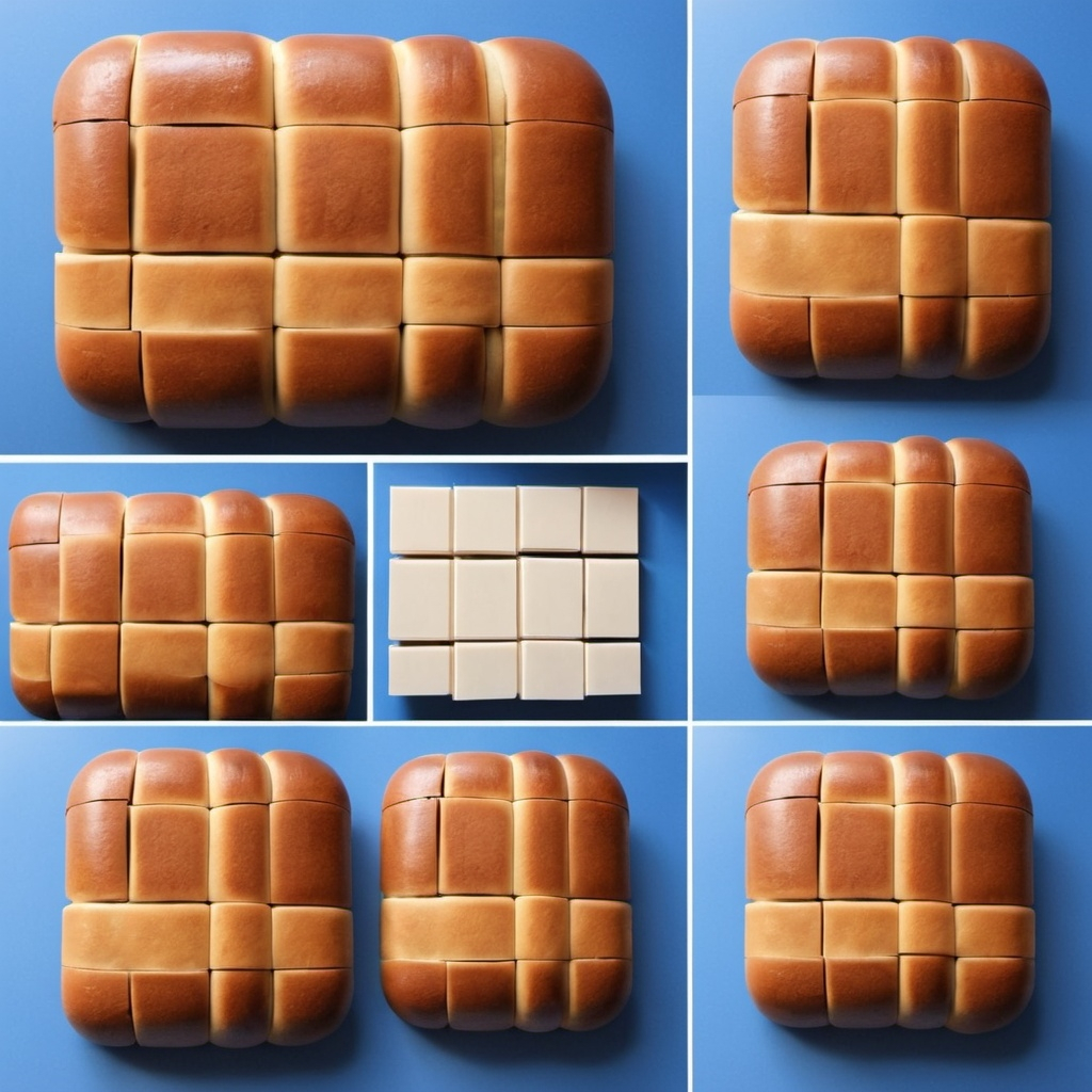 create a bun bread with a LEGO format