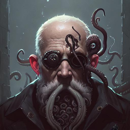 Old man, eyepatch, eldritch being, tentacles, lovecr... | OpenArt