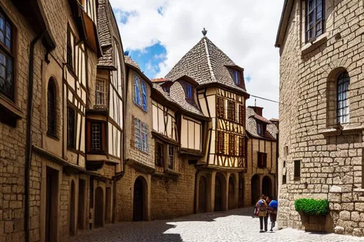 Medieval European city streets.