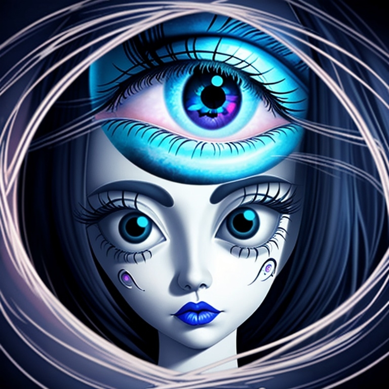 Eyes focal point depicting Rapid eye movement. Essen...