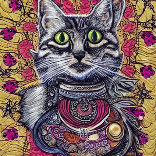 Detailed Art of a Sneaky Gypsy Cat. | OpenArt