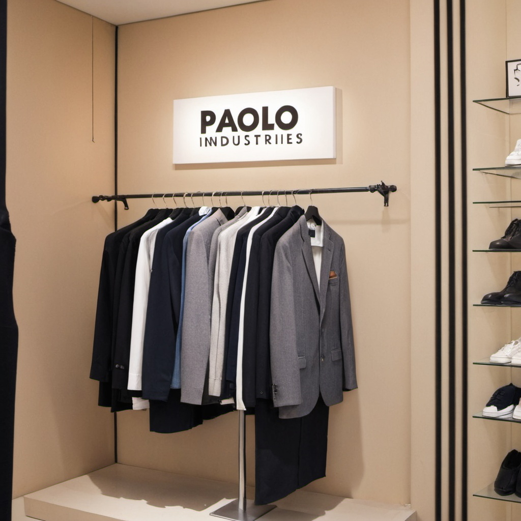 a logo of clothes shop with marked paolo-industries