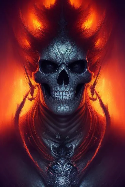 skeleton king, scary pose, epic Instagram, artstatio... | OpenArt