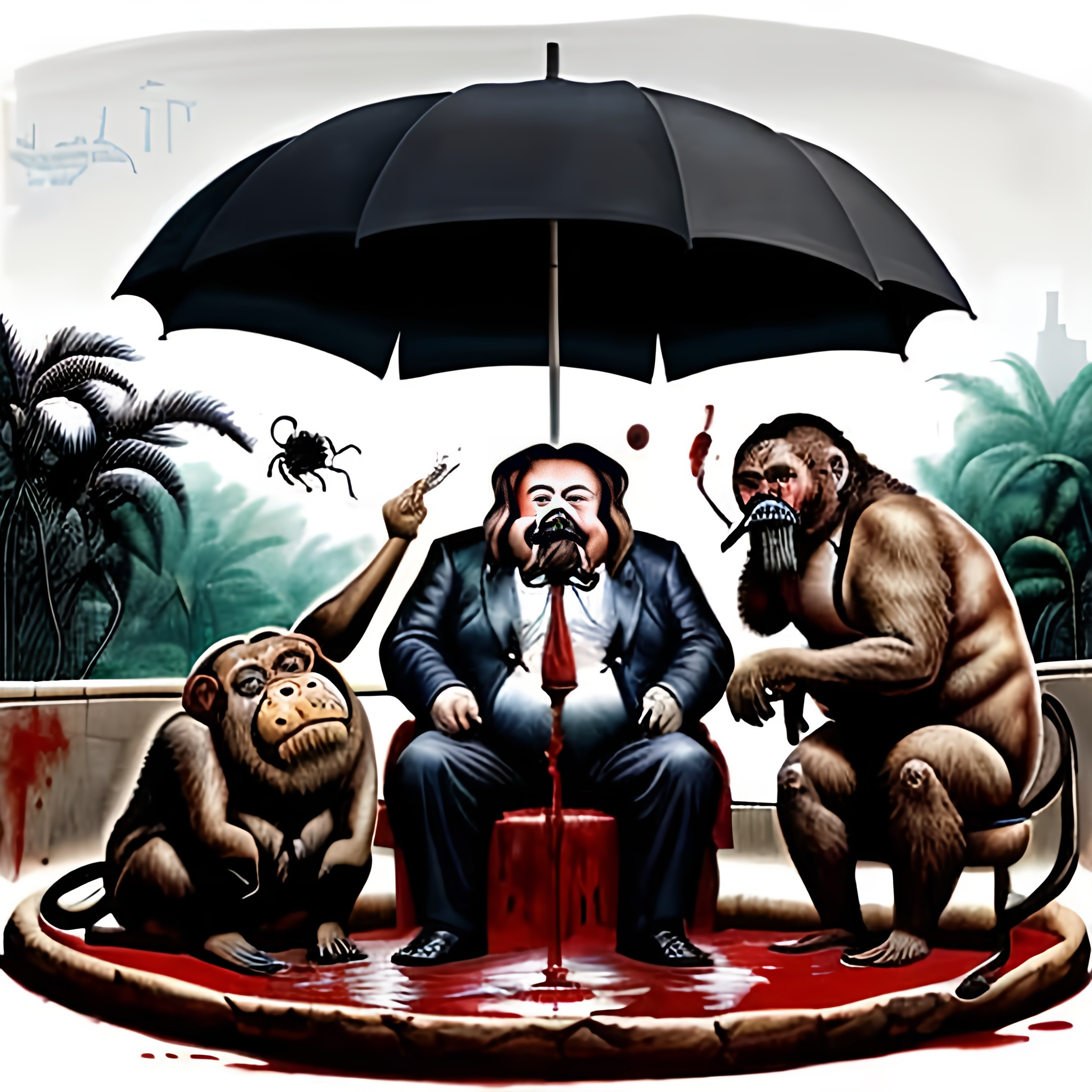 a heavy metal walrus, a monkey, and a Jolly spider d...