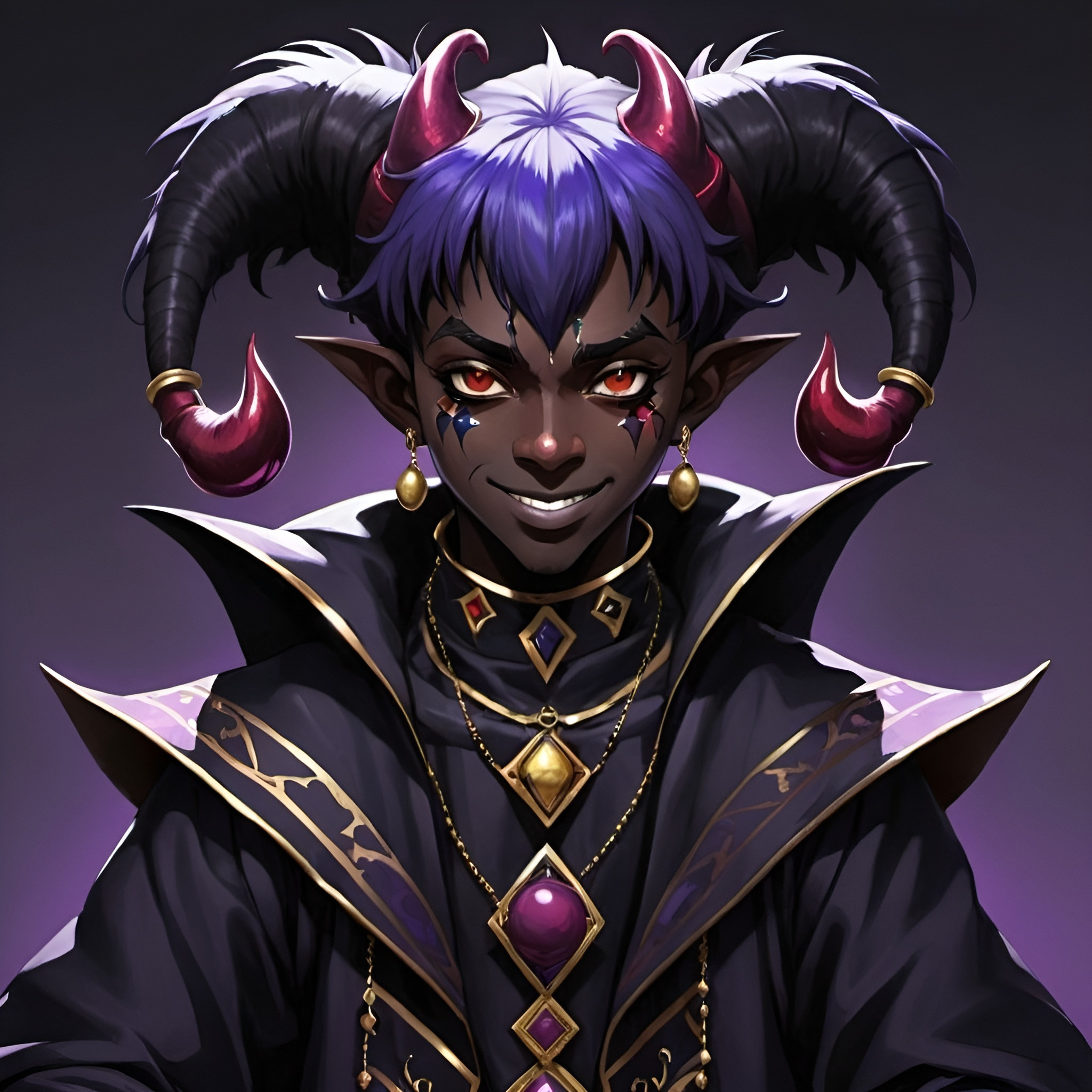 black anime jester of the void