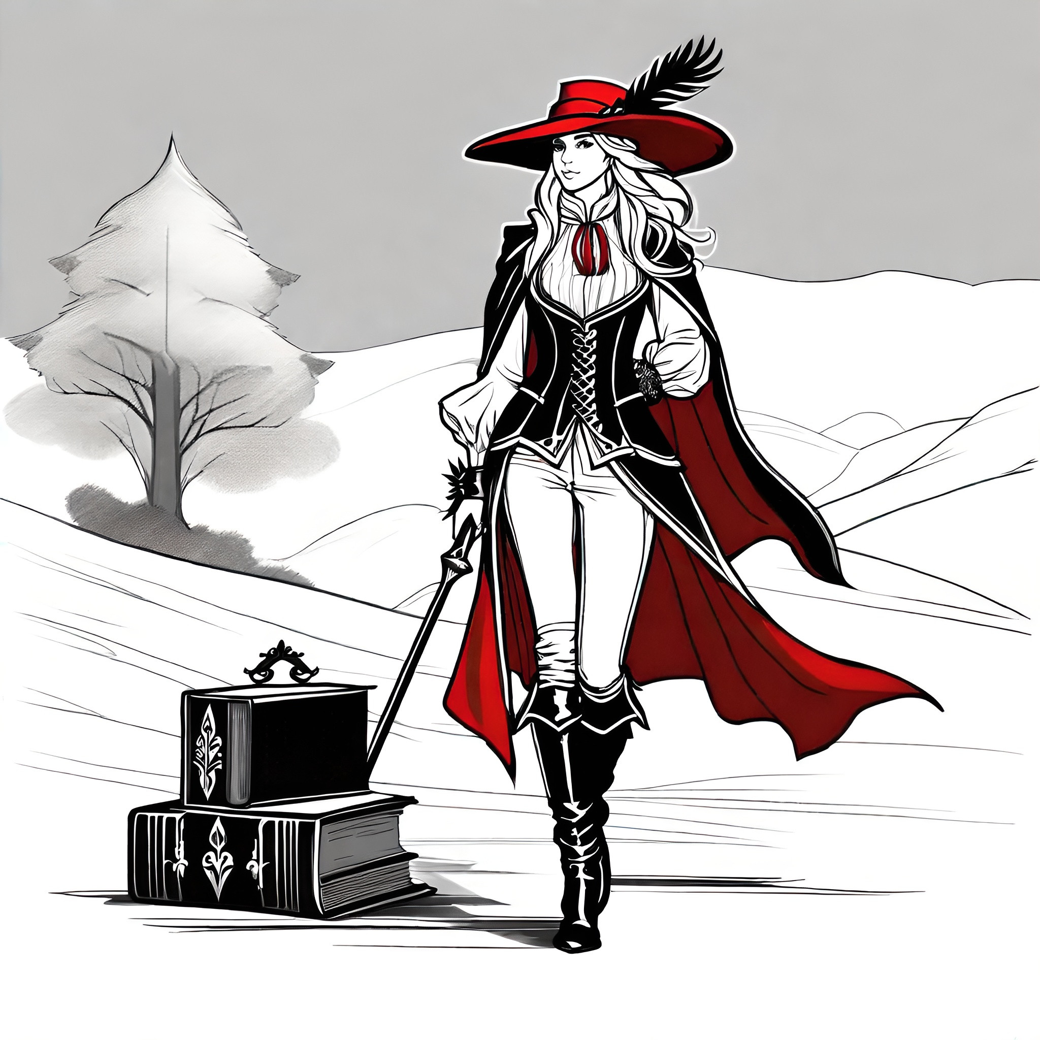 elf, ,fantasy, dnd concept art, full body, simple d...