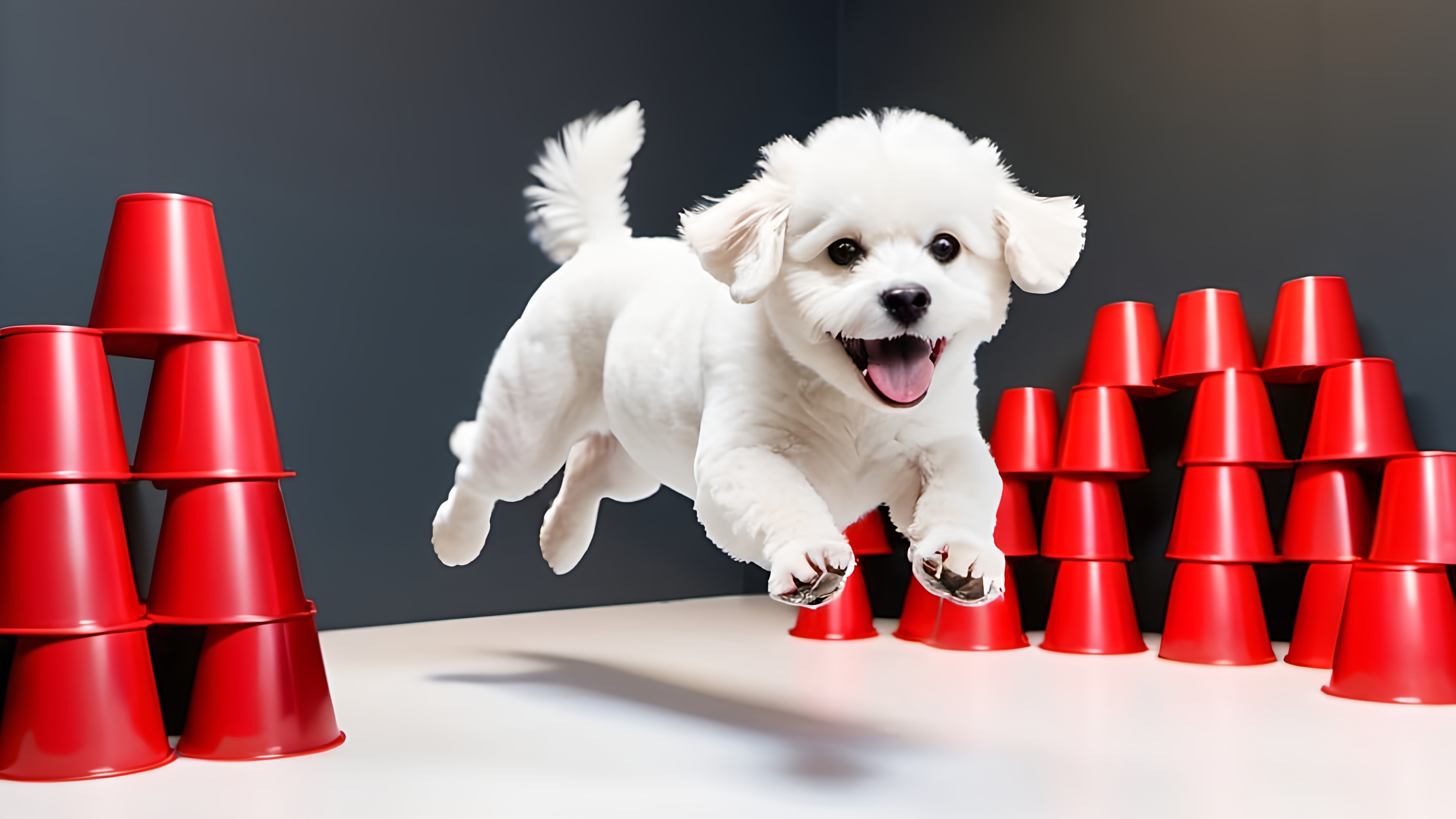 generate a photorealistic illustration of a dog in m...