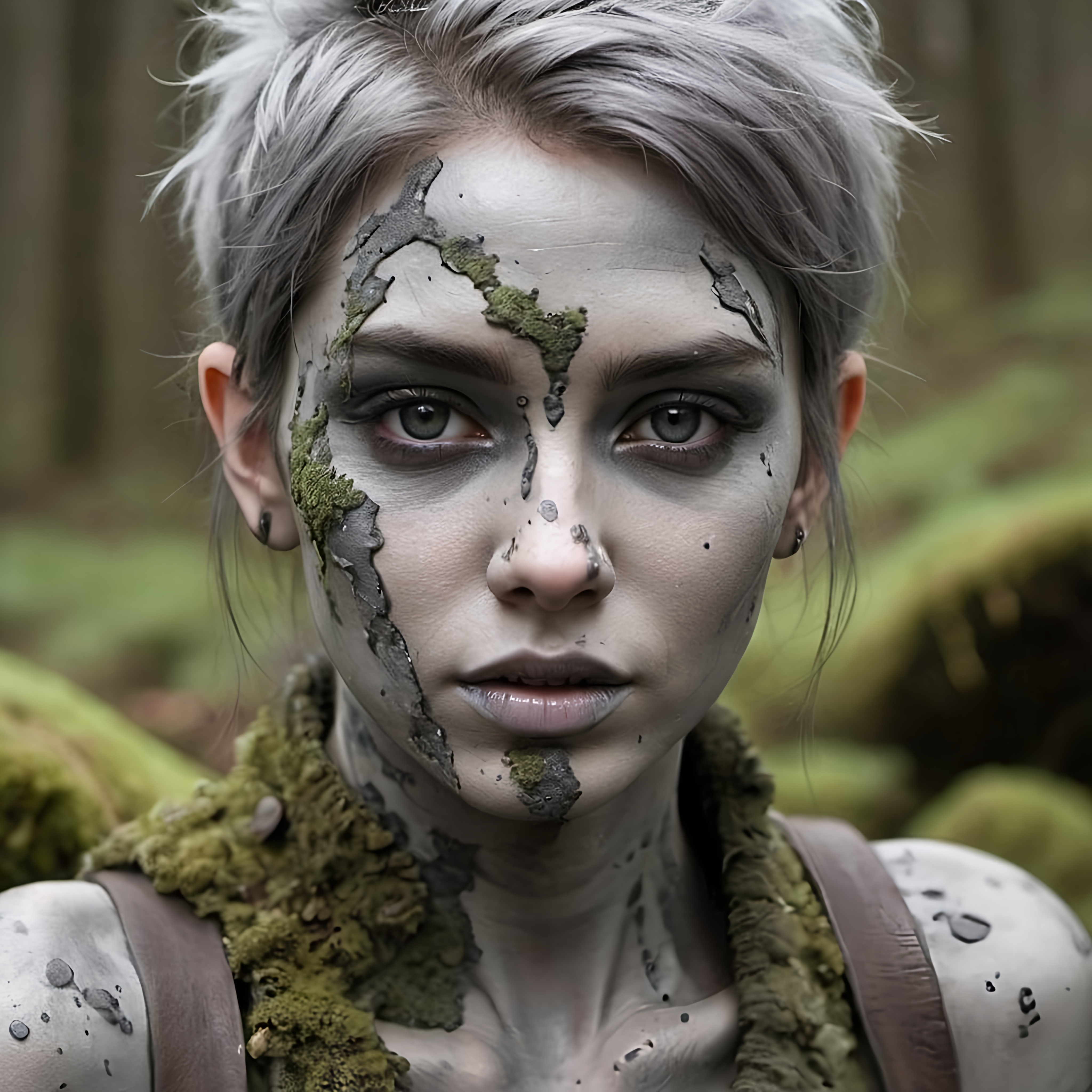 grey skin Dark colored and (usually) heavily distres...