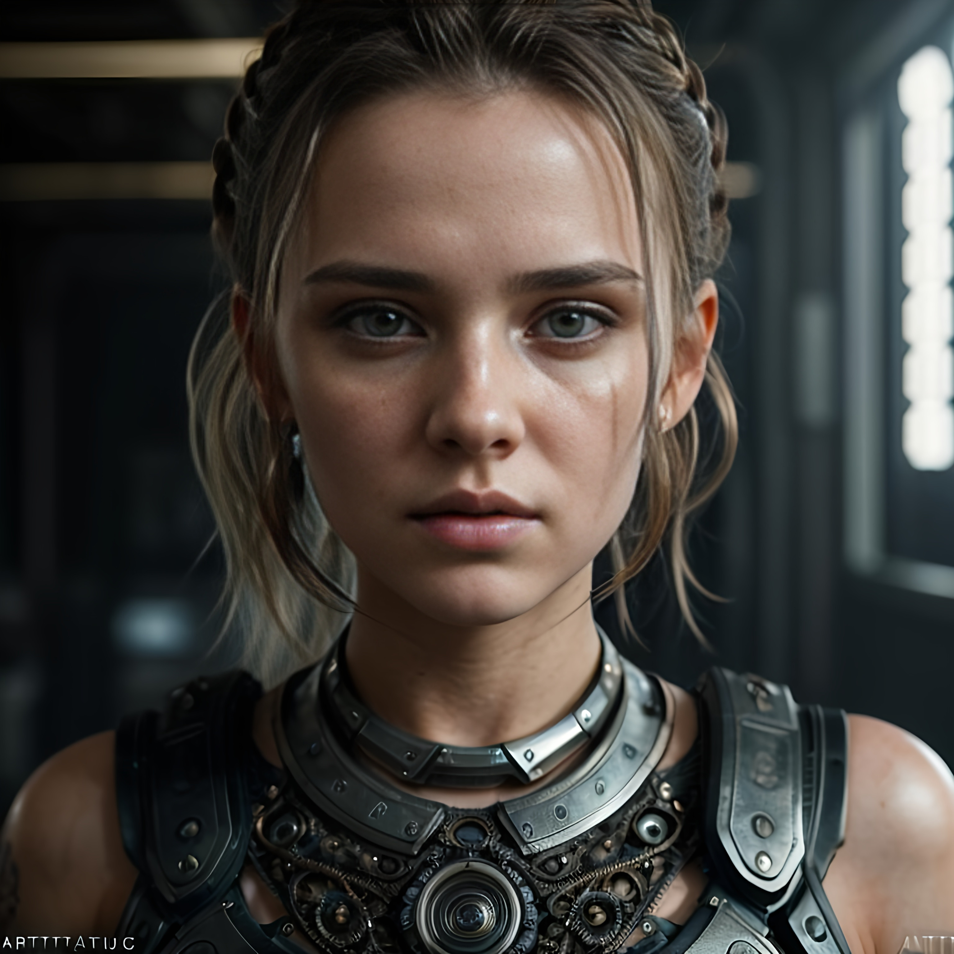 Image of a gorgeous young adult woman with random st...