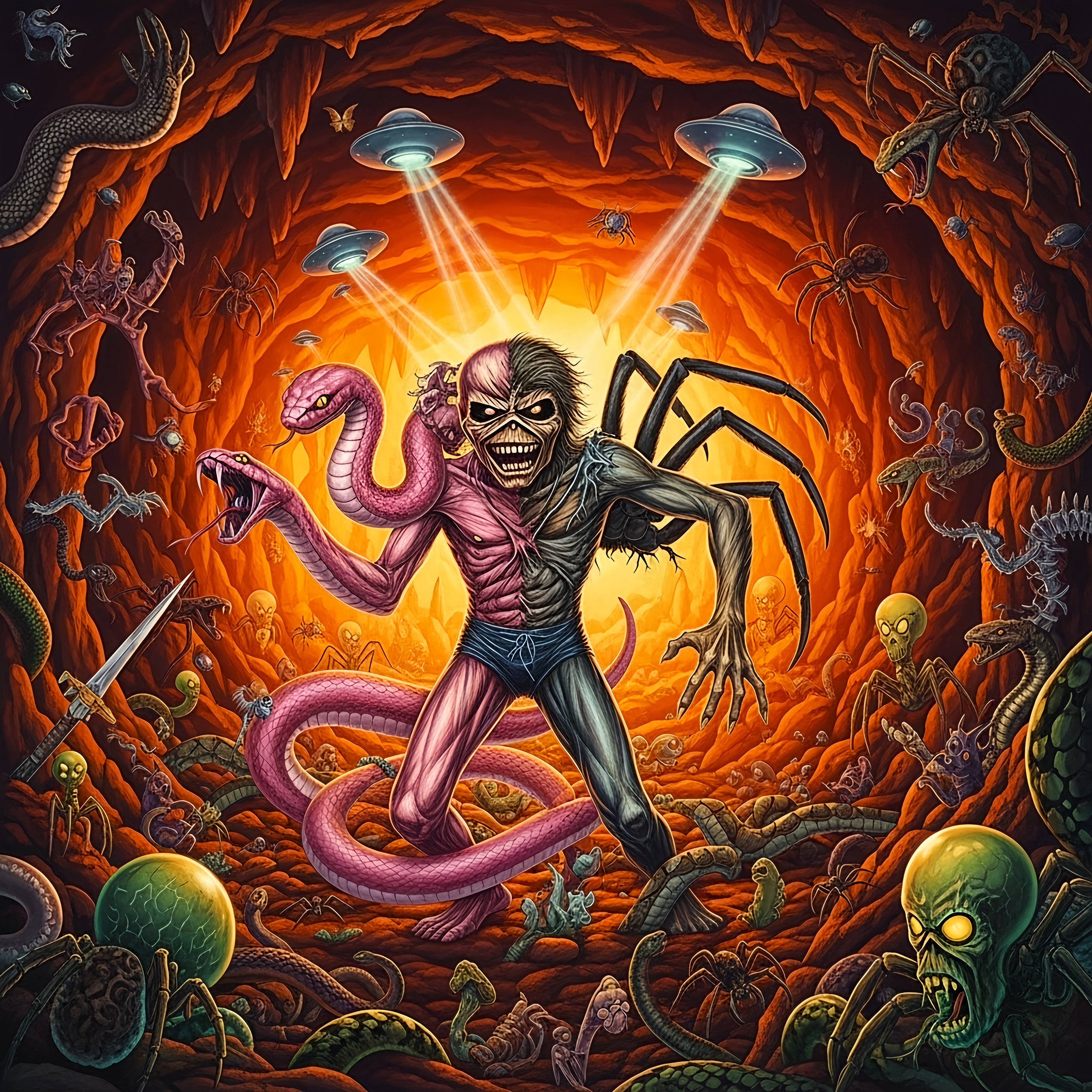 Iron maiden Eddie bilder und Eddie als halb pinke sc...
