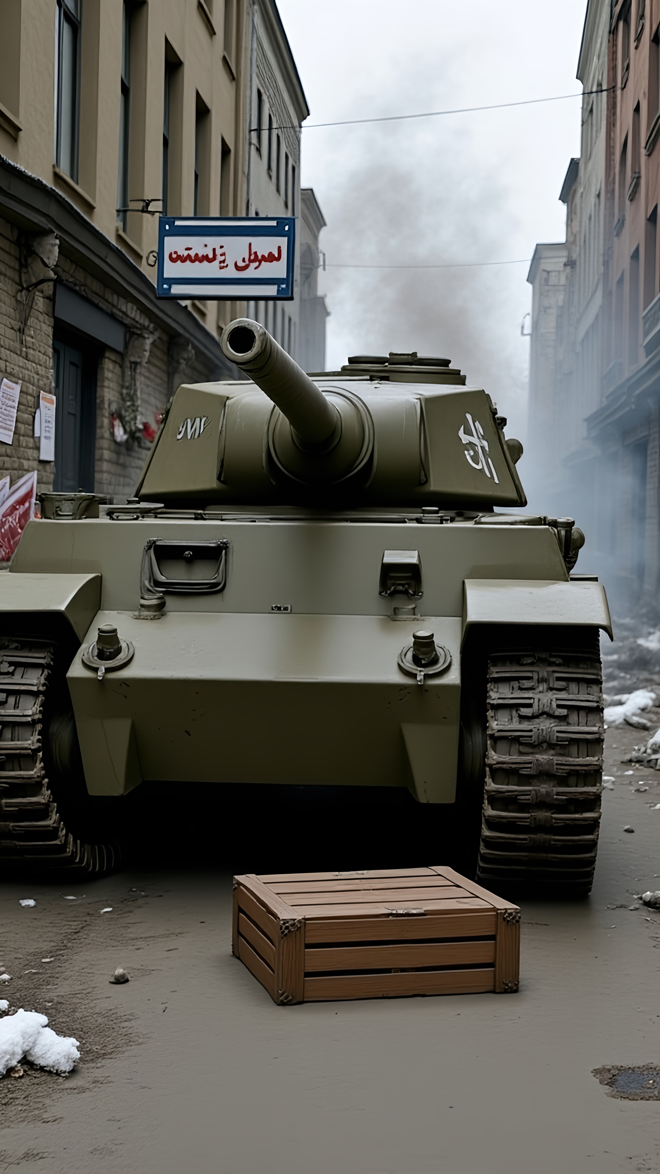 Main subject: WWII German Panzer IV tank much closer...