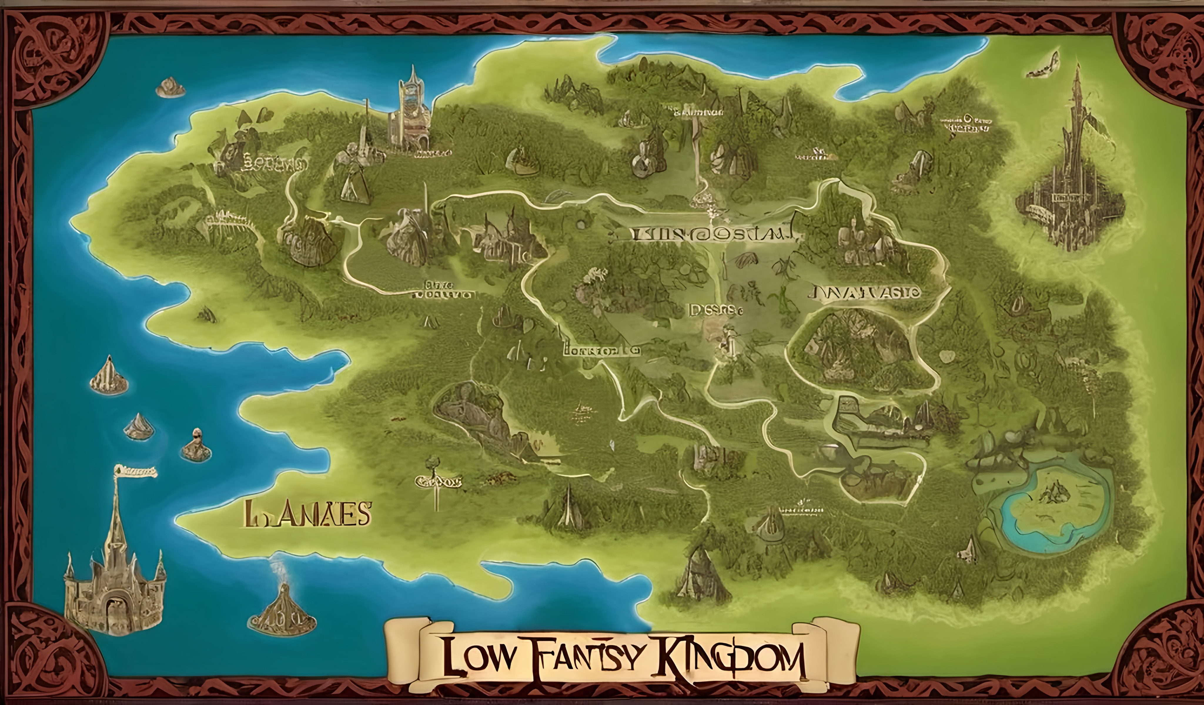 Map of low fantasy kingdom