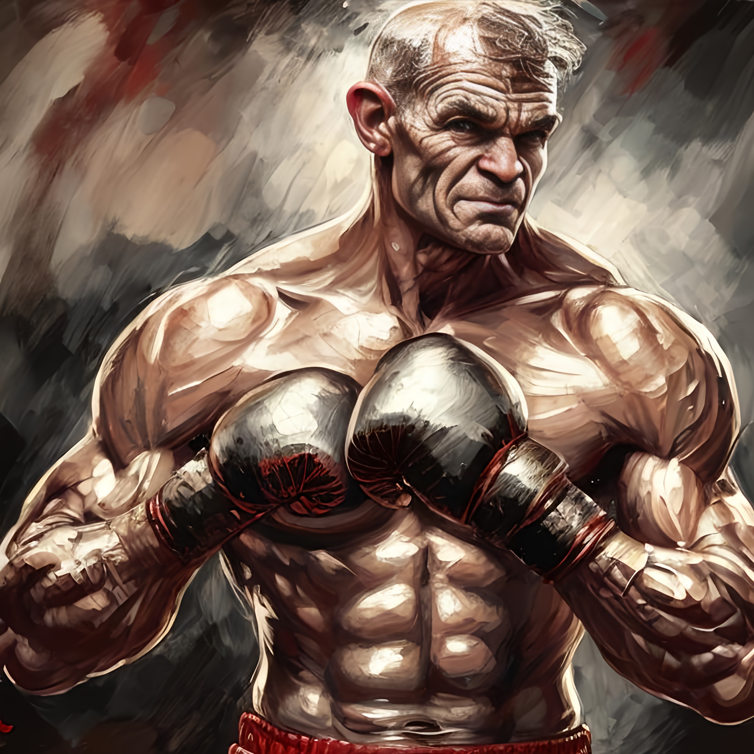 Popeye as a extremely fit Boxing fighter on steroids...
