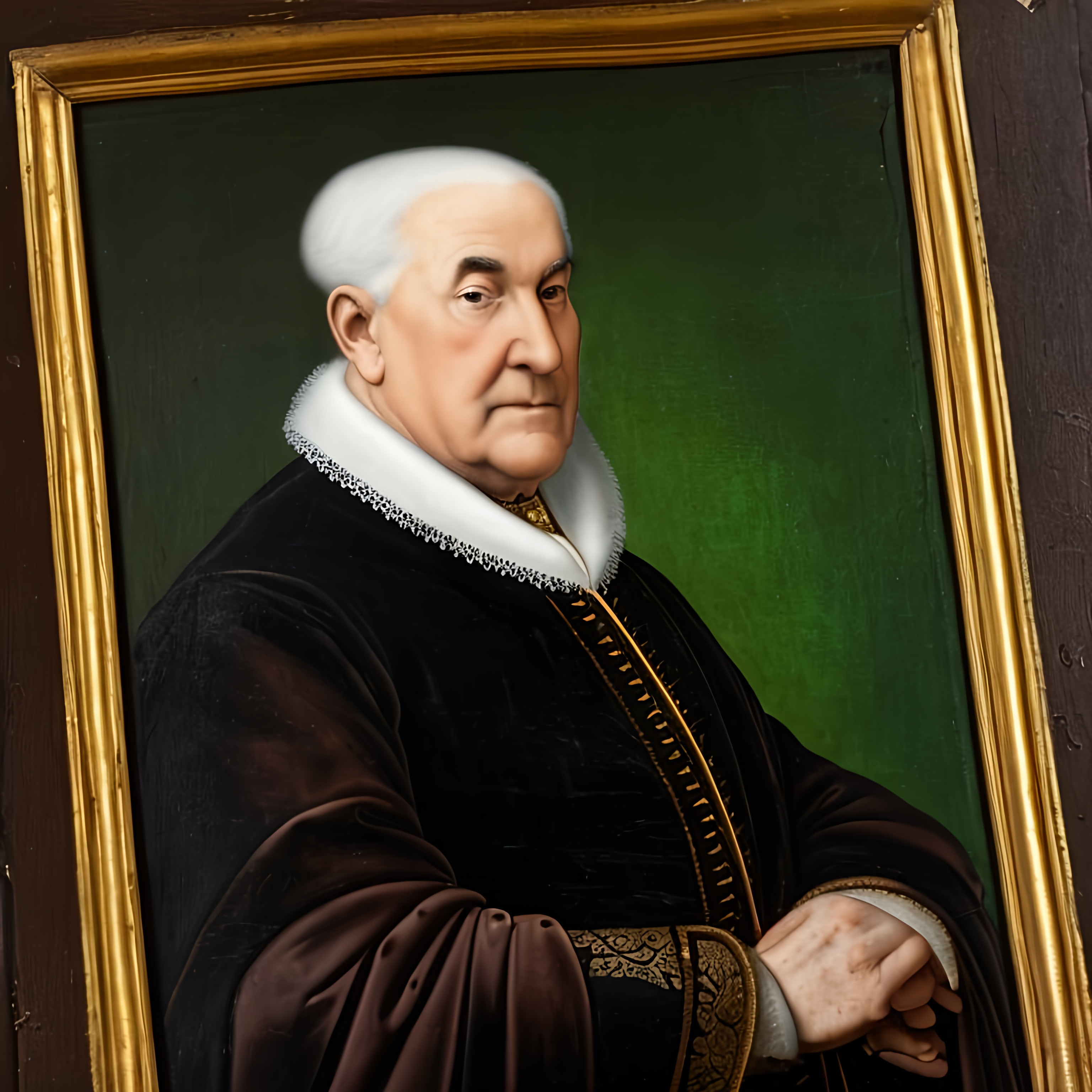 Renaissance Portrait painting of an elderly gentlema...