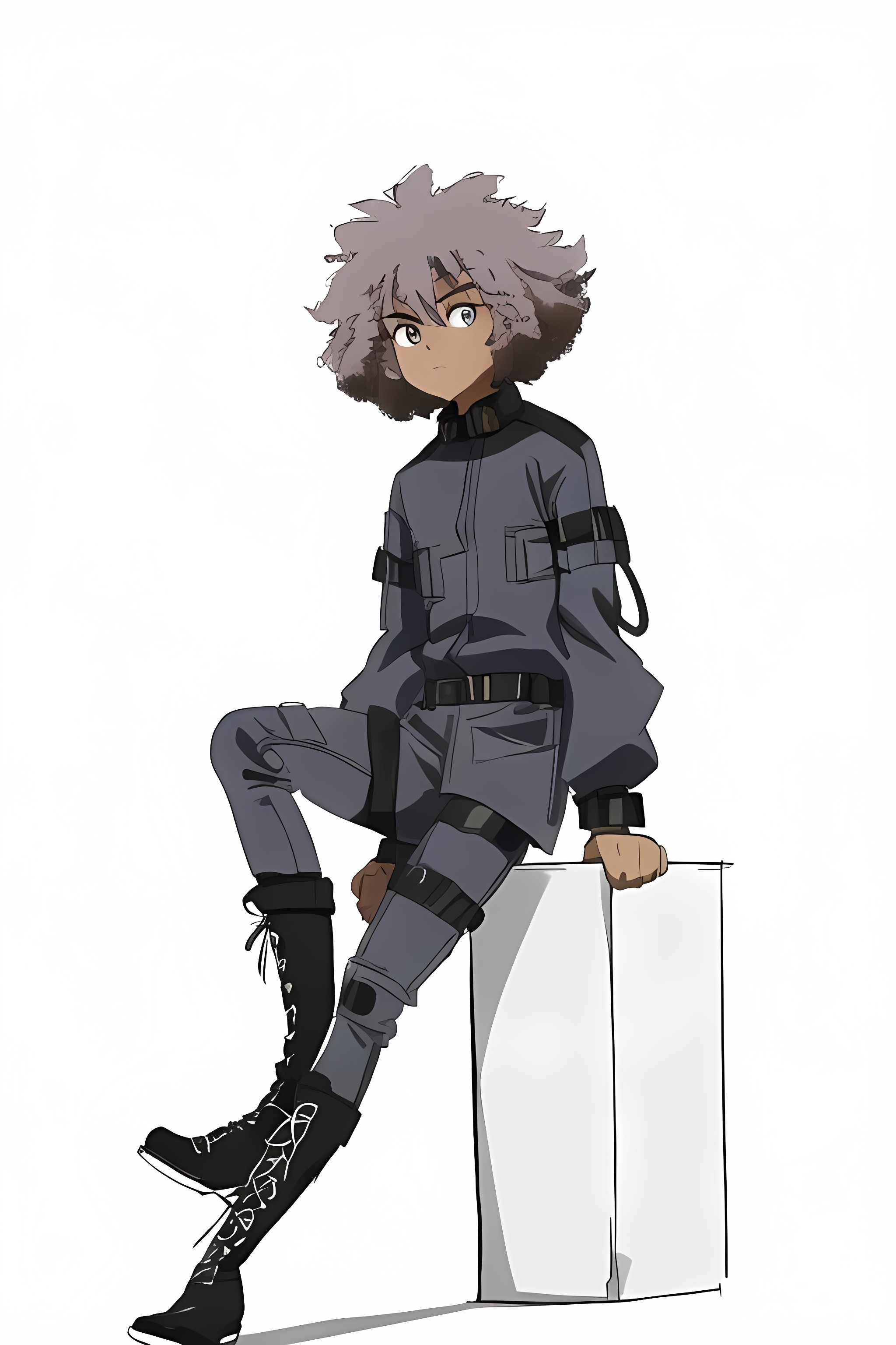 Same Composition, Sketch, Small Beard, One Fully Clo...