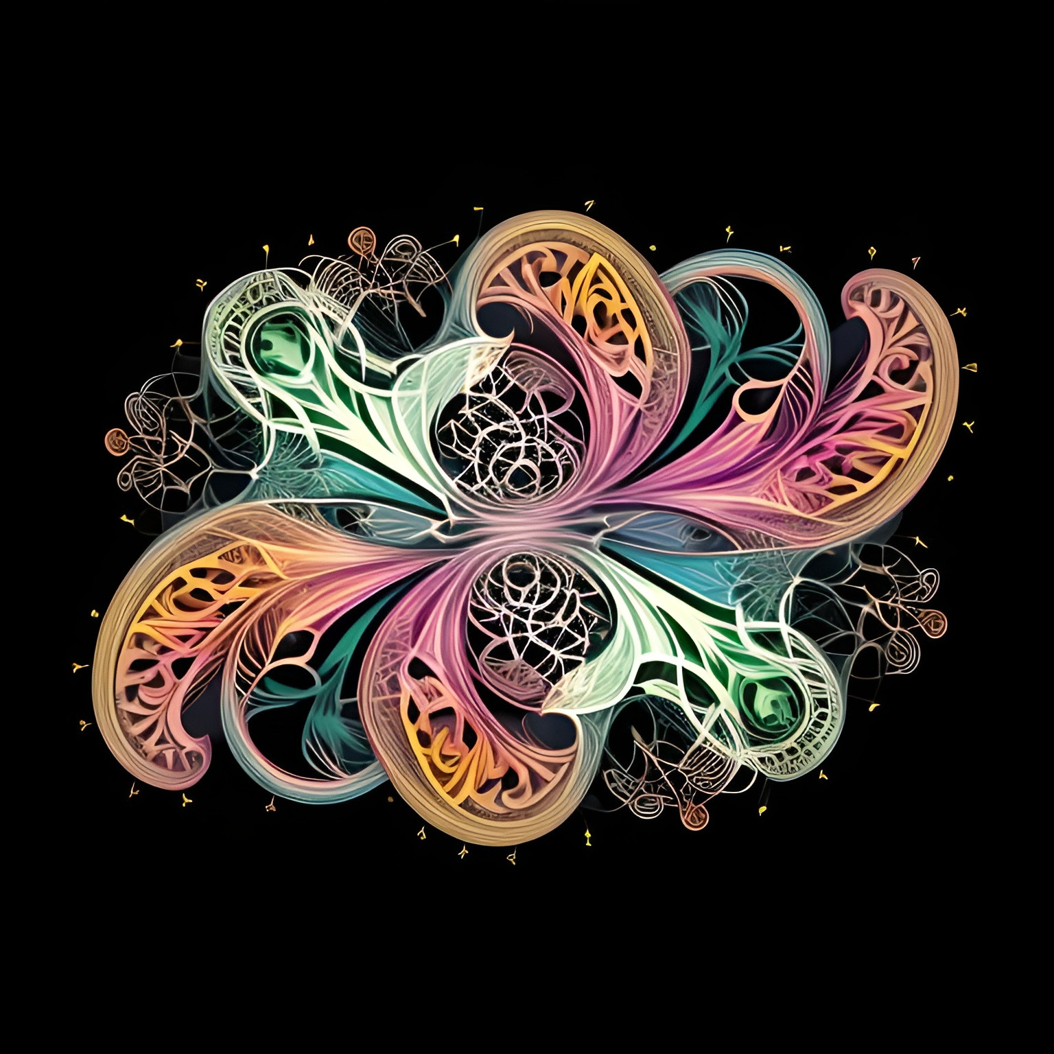 Vector design of interconnected patterns and fractal...